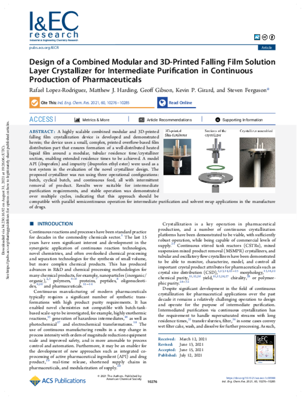 (PDF) Design of a Combined Modular and 3D-Printed Falling Film Solution ...