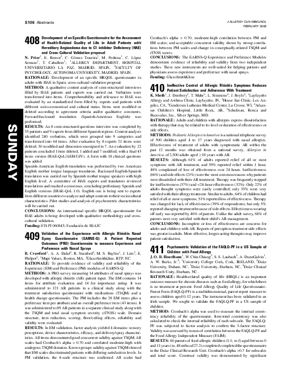 (PDF) Validation of the Experience with Allergic Rhinitis Nasal Spray ...