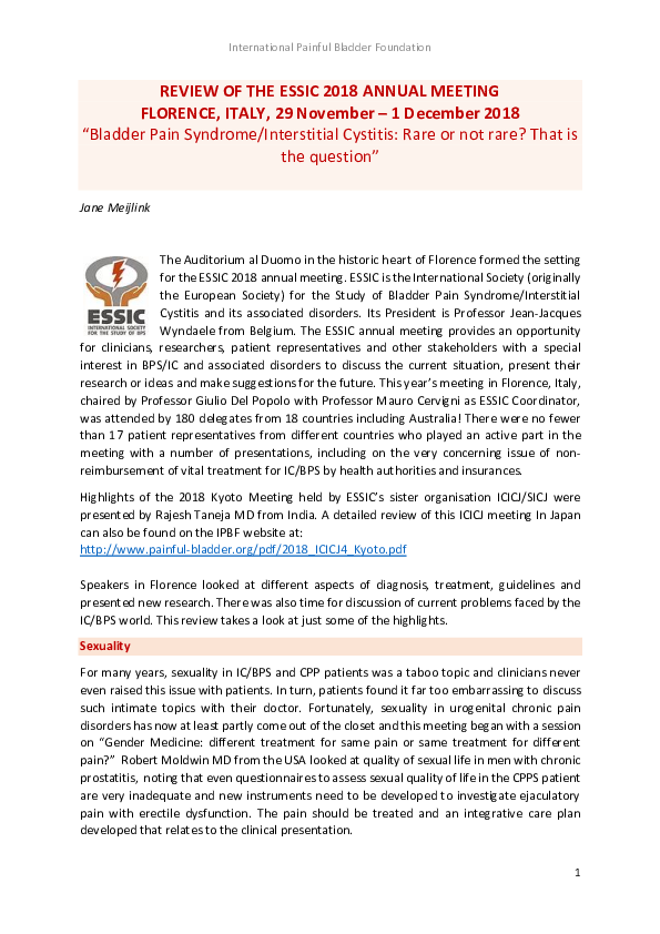 (PDF) OF THE ESSIC 2018 ANNUAL MEETING FLORENCE , ITALY , 29 November ...