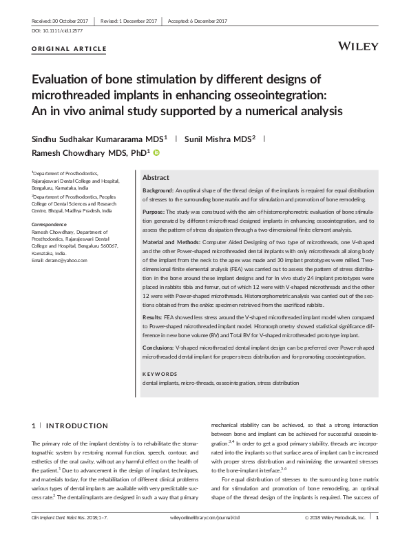 (PDF) Evaluation of bone stimulation by different designs of ...