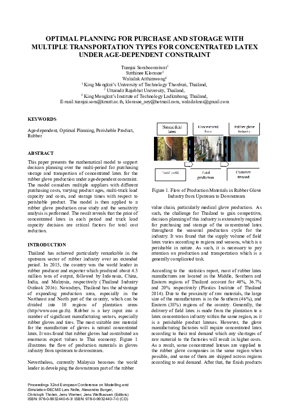 (PDF) Optimal Planning For Purchase And Storage With Multiple Transportation Types For ...