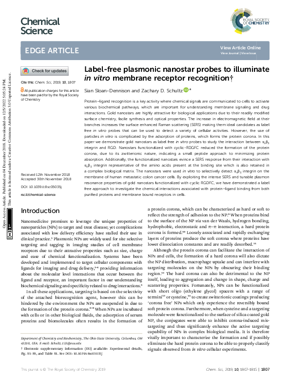 (PDF) Label-free plasmonic nanostar probes to illuminate in vitro ...