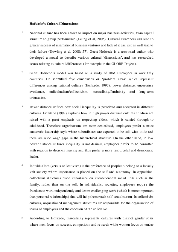 (PDF) National cultural differences and multinational business