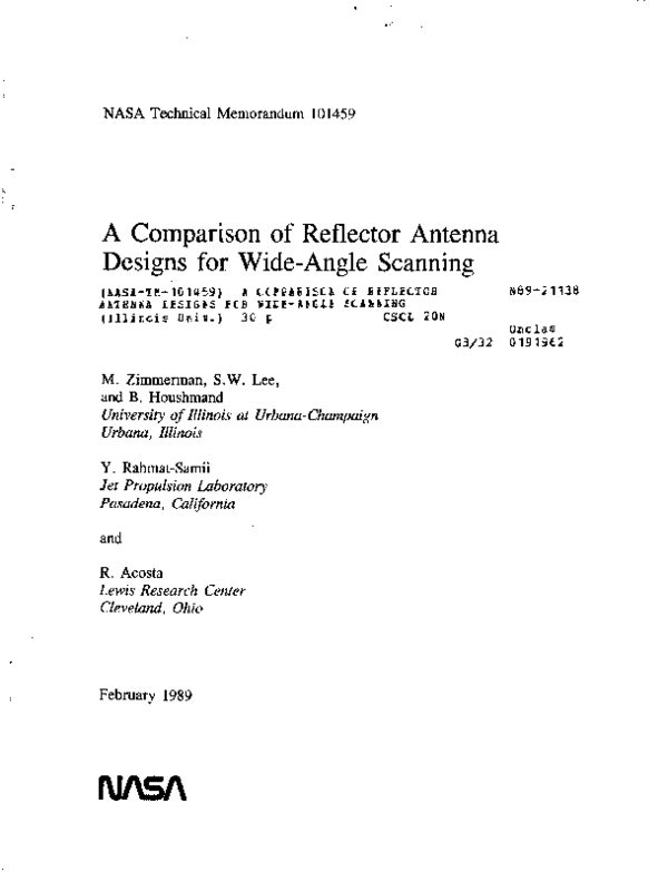 (PDF) A comparison of reflector antenna designs for wide-angle scanning