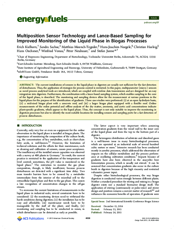 (PDF) Multiposition sensor technology and lance-based sampling for ...