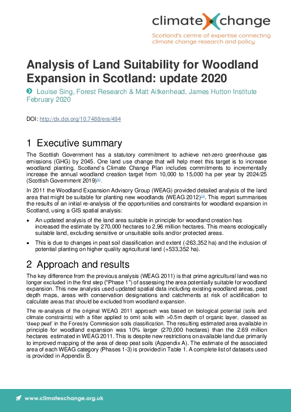 (PDF) Analysis of Land Suitability for Woodland Expansion in Scotland ...