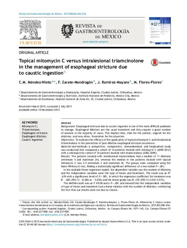 (PDF) Mitomicina C tópica contra triamcinolona intralesional en el ...