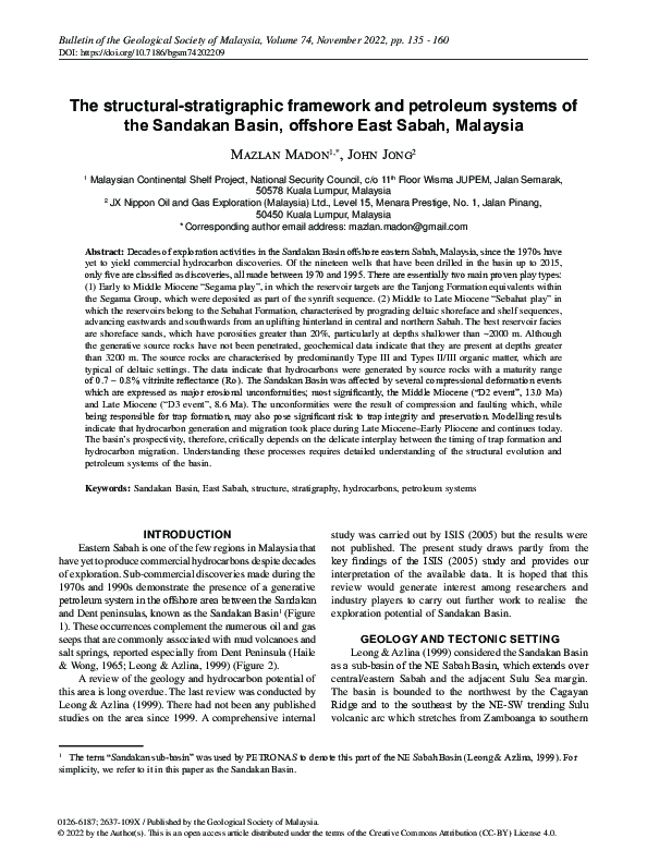 (PDF) The structural-stratigraphic framework and petroleum systems of ...