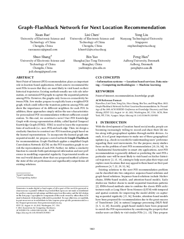 (PDF) Graph-Flashback Network for Next Location Recommendation