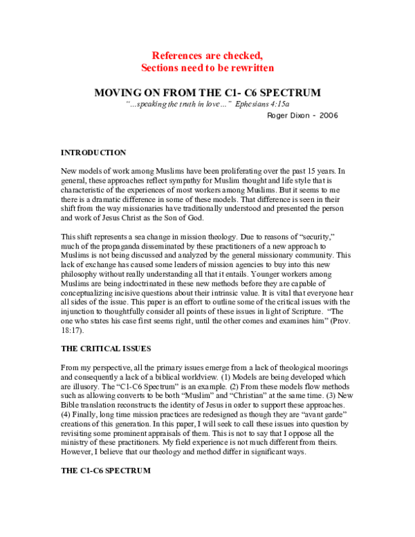 (DOC) References are checked, Sections need to be rewritten MOVING ON ...