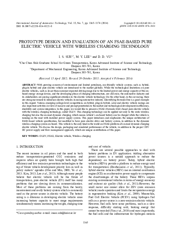 (PDF) Prototype design and evaluation of an FSAE-based pure electric vehicle with wireless ...