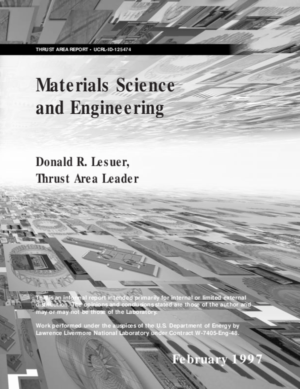 (PDF) Materials science and engineering