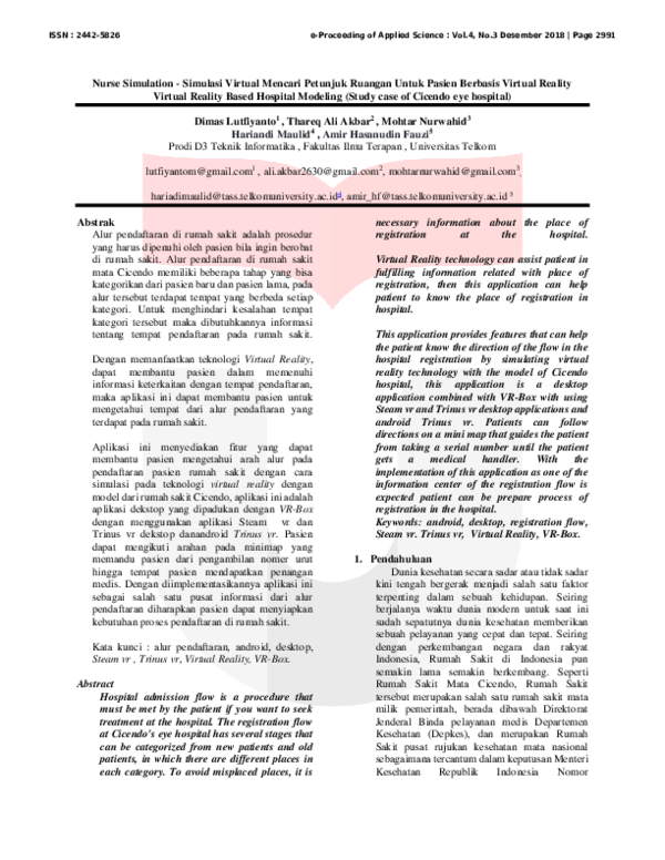 (PDF) Nurse Simulation - Simulasi Virtual Mencari Petunjuk Ruangan ...