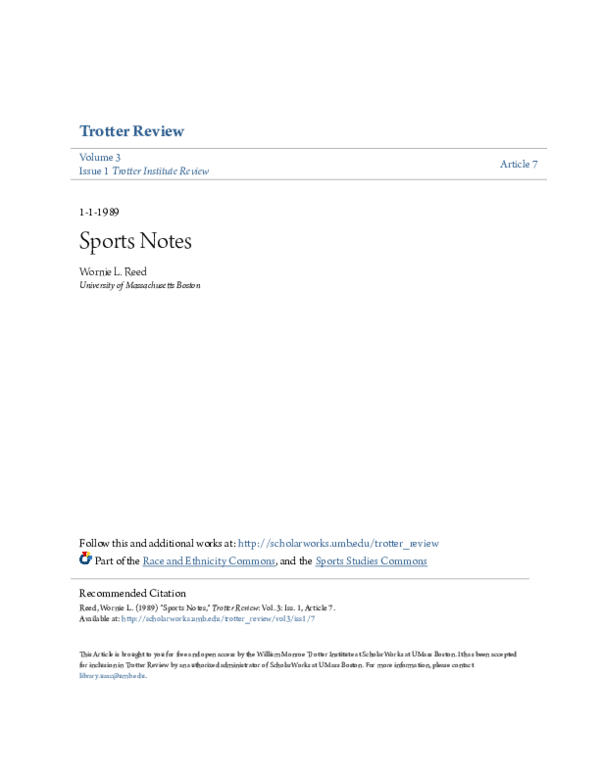 (PDF) Sports Notes
