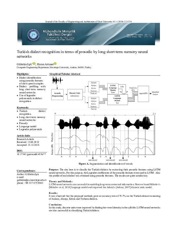 Pdf A Dataset For Turkish Dialect Recognition And Classification With