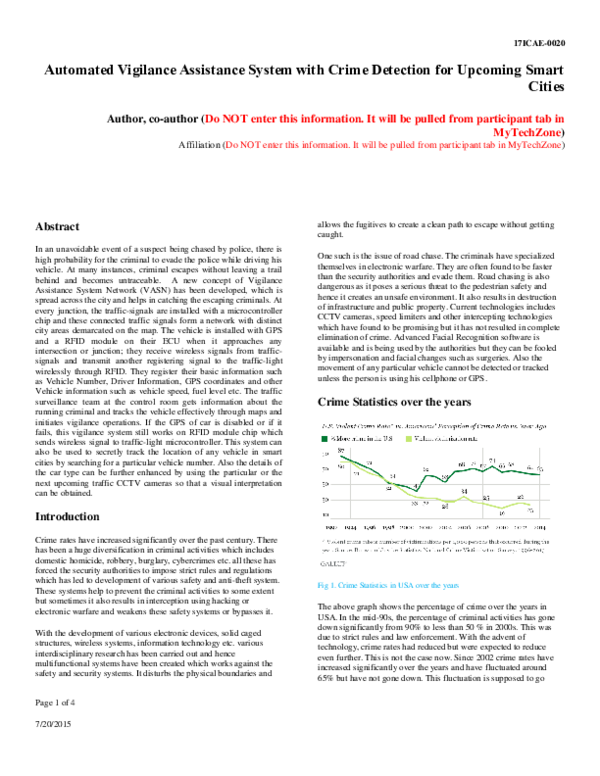 (PDF) Automated Vigilance Assistance System with Crime Detection for ...