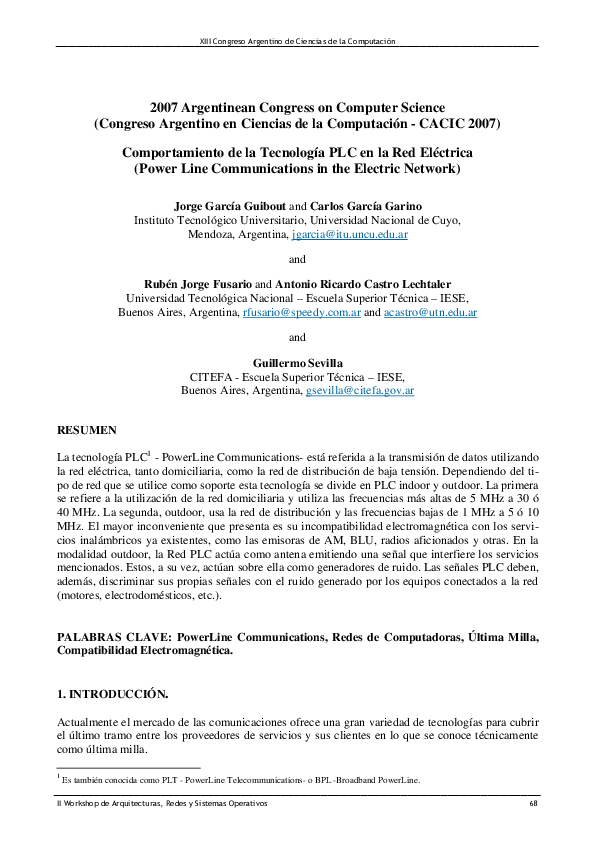 (PDF) 2007 Argentinean Congress on Computer Science (Congreso Argentino ...
