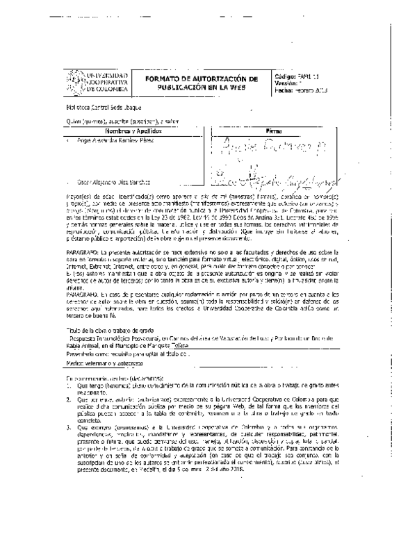 (PDF) Respuesta inmunologiaca posvacunal, en caninos del area de ...