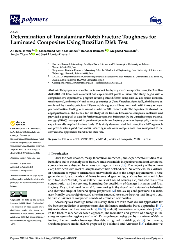 (PDF) Determination of Translaminar Notch Fracture Toughness for ...