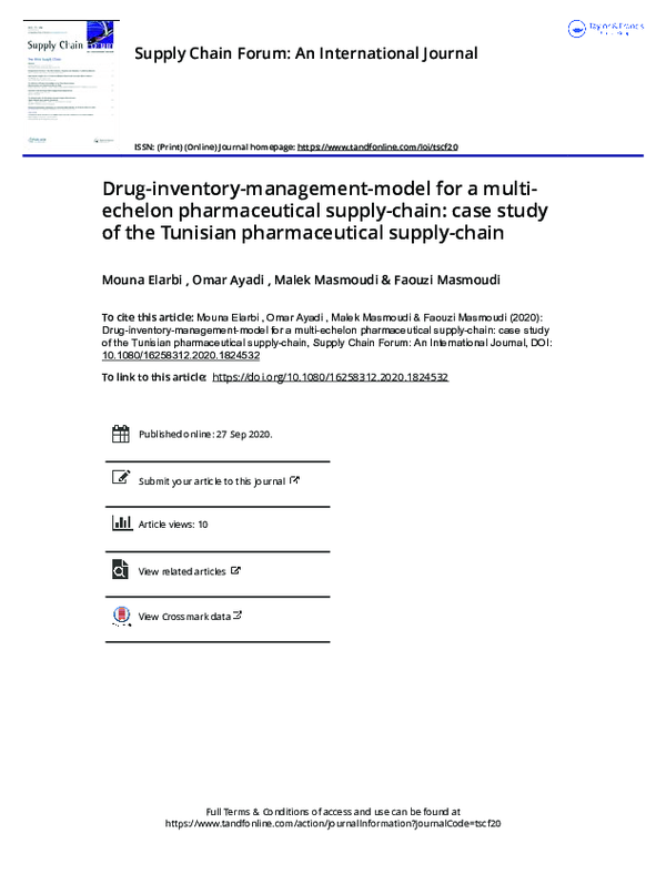 (PDF) Drug-inventory-management-model for a multi-echelon ...