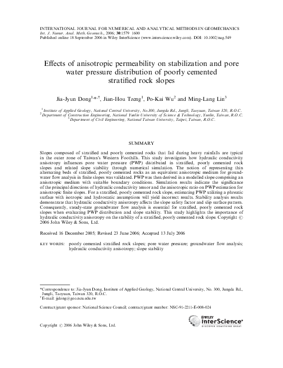 (PDF) Effects of anisotropic permeability on stabilization and pore ...