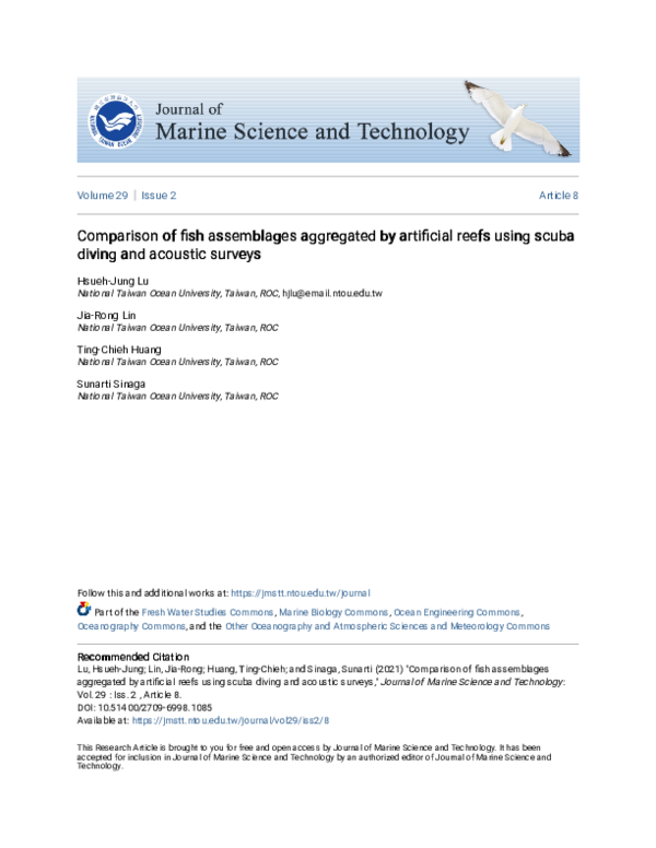 (PDF) Comparison of fish assemblages aggregated by artificial reefs ...