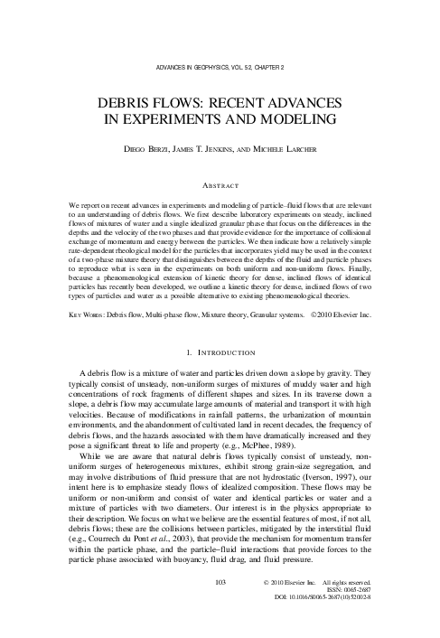 (PDF) Debris Flows