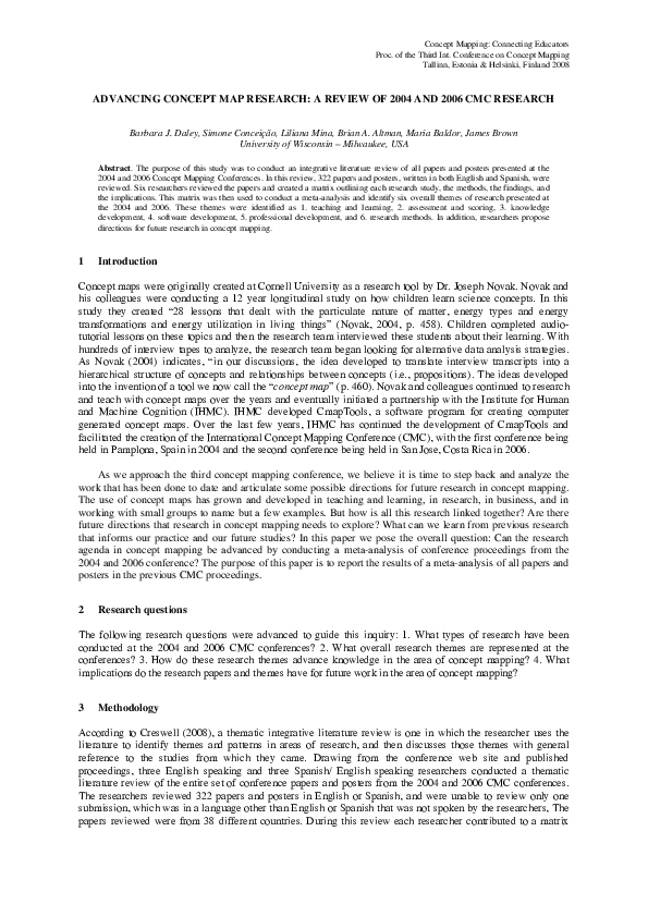 (PDF) Advancing concept map research: a review of 2004 and 2006 CMC ...