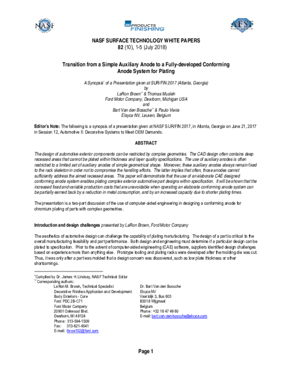 (PDF) Transition from a Simple Auxiliary Anode to a Fully-developed ...