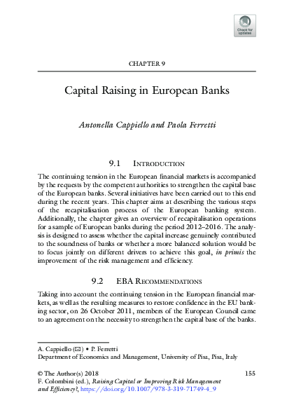 (PDF) Capital Raising in European Banks