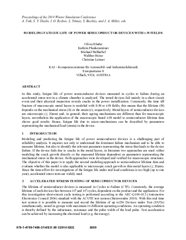 (PDF) Modeling fatigue life of power semiconductor devices with ε-N fields (PDF) Modeling fatigue life of power semiconductor devices with ε-N fields