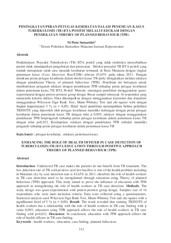 (PDF) Peningkatan Peran Petugas Kesehatan Dalam Penemuan Kasus ...