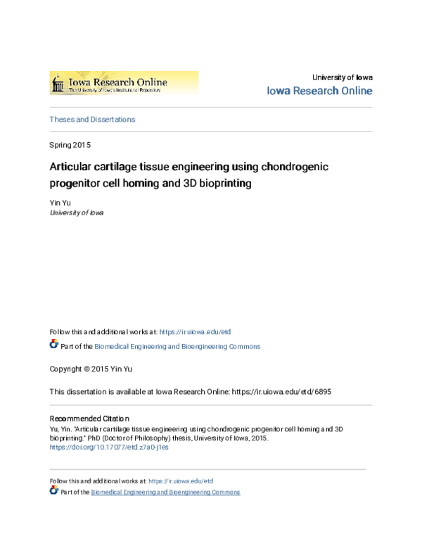 (PDF) Articular cartilage tissue engineering using poly(lactic-co-glycolic acid) based scaffolds ...
