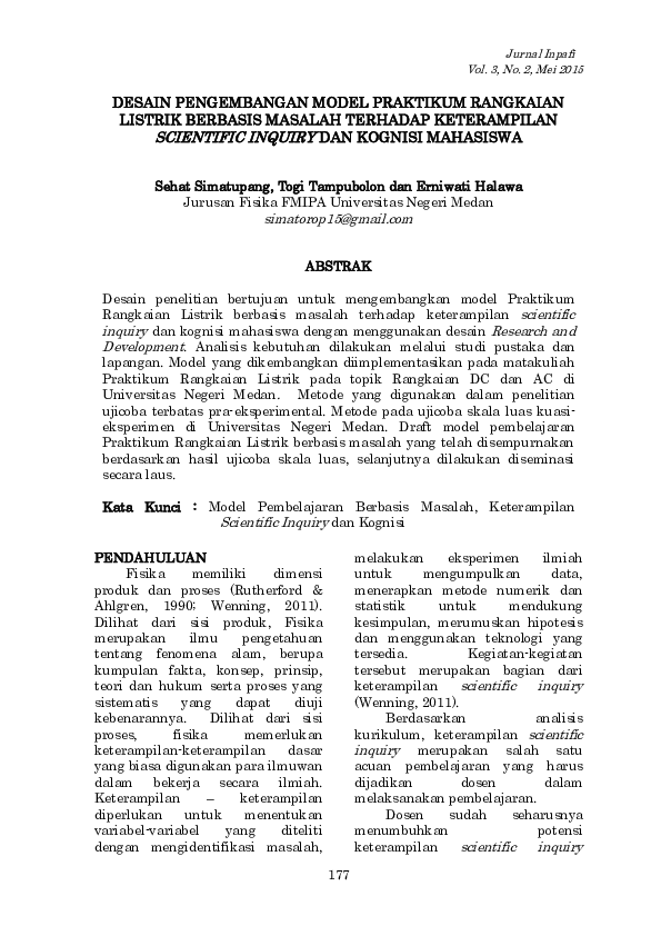 (PDF) Desain Pengembangan Model Praktikum Rangkaian Listrik Berbasis ...