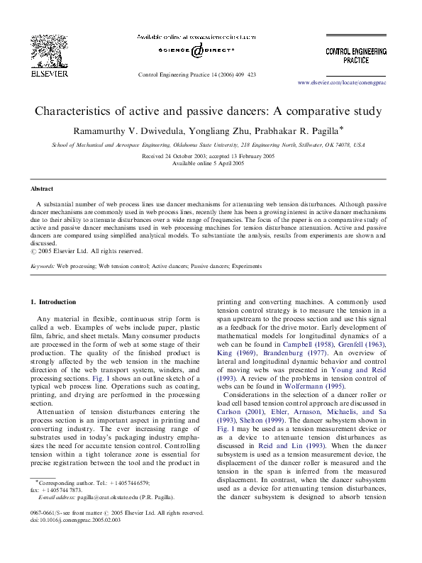 (PDF) Characteristics of active and passive dancers: A comparative study