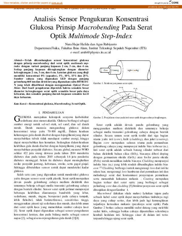(PDF) Analisis Sensor Pengukuran Konsentrasi Glukosa Prinsip ...