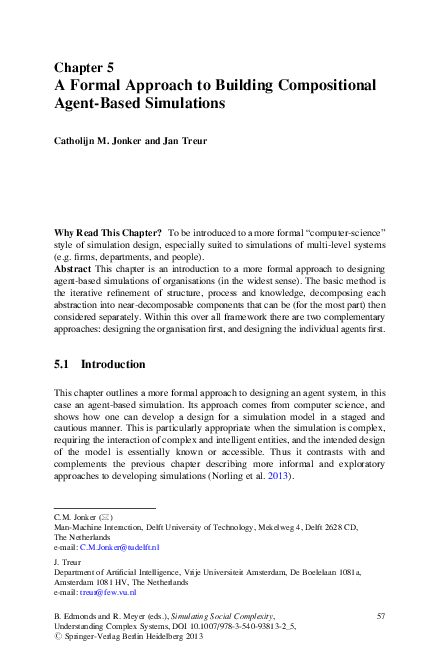 Pdf A Formal Approach To Building Compositional Agent Based Simulations