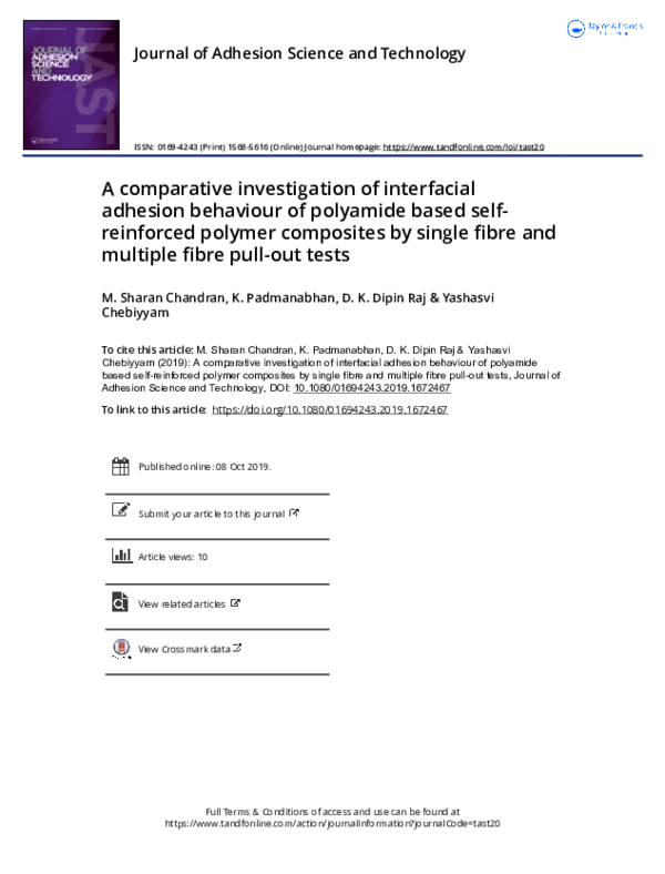 (PDF) A comparative investigation of interfacial adhesion behaviour of ...