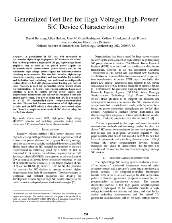 (PDF) Generalized Test Bed for High-Voltage, High-Power SiC Device ...