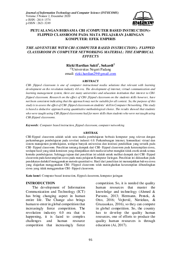 (PDF) Petualangan Bersama CBI (Computer Based Instruction)- Flipped Classroom Pada Mata ...