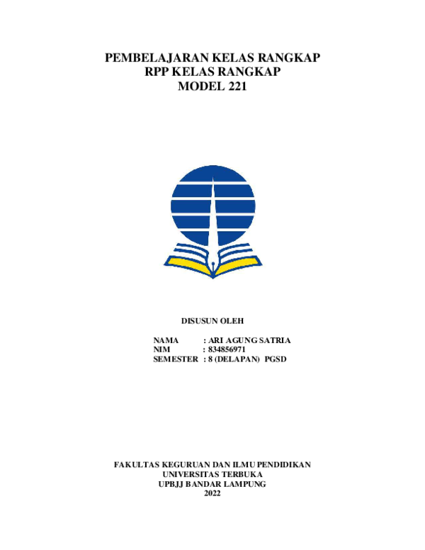 (PDF) PKR PEMBELAJARAN KELAS RANGKAP RPP KELAS RANGKAP MODEL 221 ...