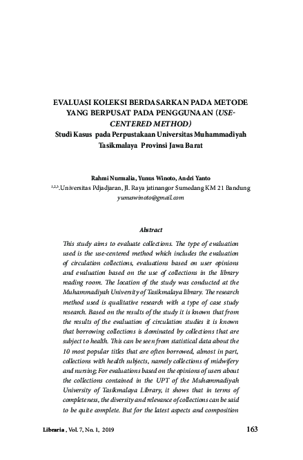 (PDF) Evaluasi Koleksi Berdasarkan pada Metode yang Berpusat pada ...