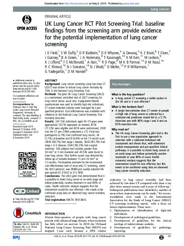 (PDF) Lung cancer screening in 2022: a narrative review | Marcus Taylor ...