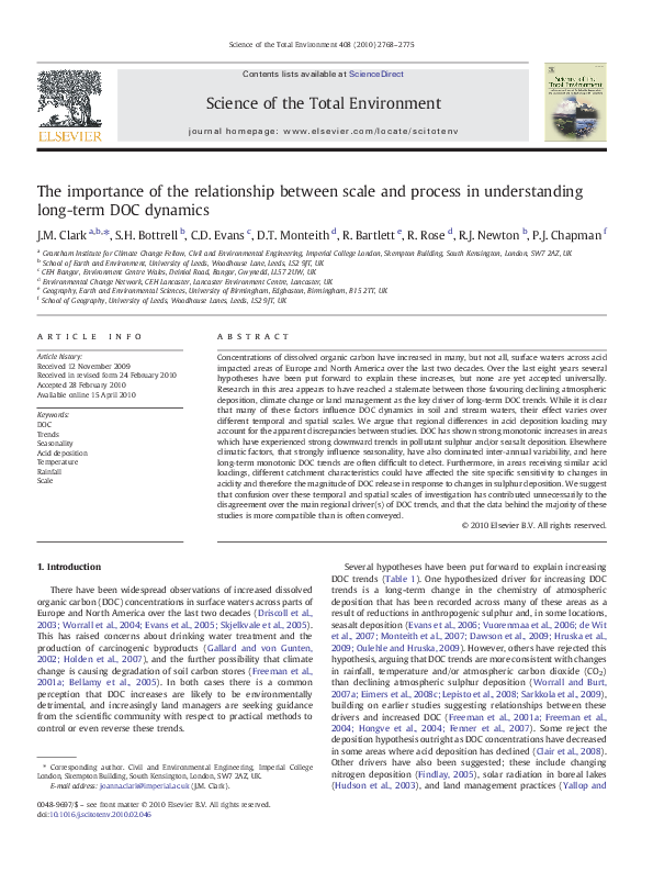 (PDF) The importance of the relationship between scale and process in ...