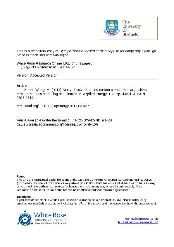 (PDF) Study of solvent-based carbon capture for cargo ships through ...