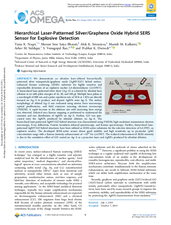 (PDF) Hierarchical Laser-Patterned Silver/Graphene Oxide Hybrid SERS ...