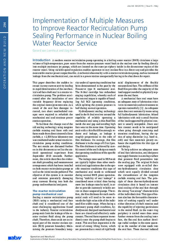 (PDF) Implementation of Multiple Measures to Improve Reactor ...