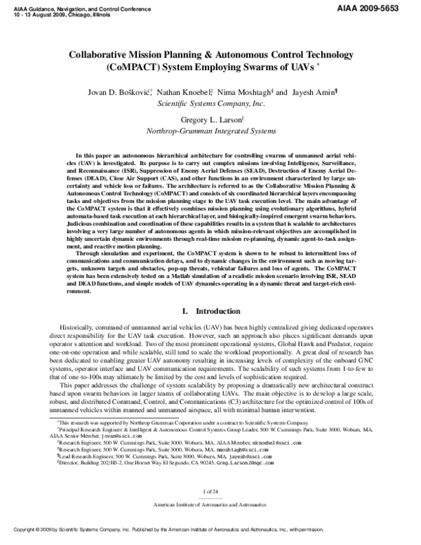 (PDF) Collaborative Mission Planning & Autonomous Control Technology (CoMPACT) System Employing ...