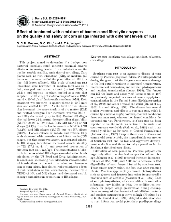 (PDF) Effect of treatment with a mixture of bacteria and fibrolytic ...