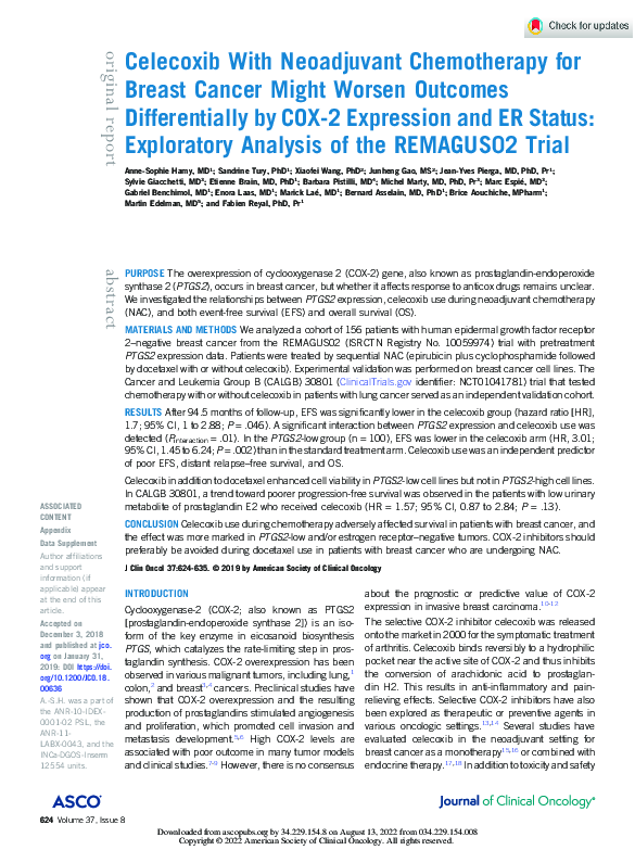 (PDF) Celecoxib With Neoadjuvant Chemotherapy for Breast Cancer Might ...